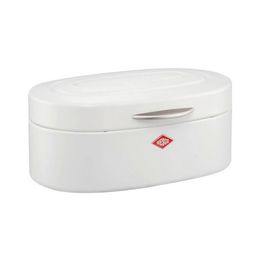 Wesco Brotkasten Single Elly, Wei&szlig;, Metall, oval, 19x14x32 cm, lebensmittelecht, K&uuml;chenzubeh&ouml;r, Brotk&auml;sten & -K&ouml;rbe
