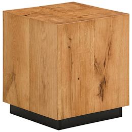 CARRYHOME Beistelltisch, Eiche, Holz, Holzwerkstoff, Eiche, massiv, quadratisch, Sockel, 40x45x40 cm, Bsci, Wohnzimmer, Wohnzimmertische, Beistelltische