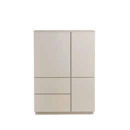 Mid.you Highboard, Kaschmir, Holzwerkstoff, 7 F&auml;cher, 2 Schublade(n) Schubladen, 103x142x38 cm, Wohnzimmer, Kommoden & Sideboards, Highboards