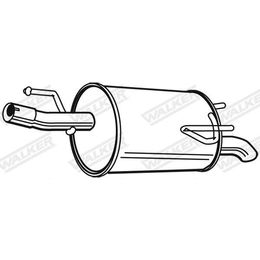WALKER Endschalld&auml;mpfer 22787 f&uuml;r Opel Vaughall