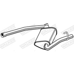 WALKER Mittelschalld&auml;mpfer 23054 f&uuml;r Audi
