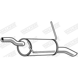WALKER Endschalld&auml;mpfer 23687 f&uuml;r Peugeot Citro&euml;n