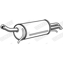 WALKER Endschalld&auml;mpfer 71344 f&uuml;r Audi