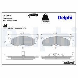 DELPHI Bremsbelagsatz, Scheibenfeststellbremse lp1166 f&uuml;r Chrysler