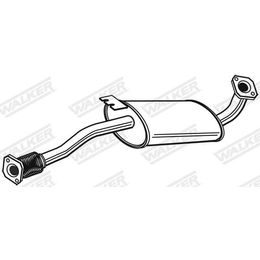 WALKER Mittelschalld&auml;mpfer 22979 f&uuml;r Opel Vaughall
