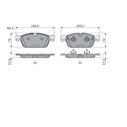 Bosch Bremsbelagsatz, Scheibenbremse 0986494962 f&uuml;r Mercedes