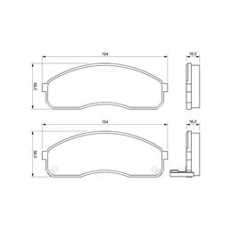 Bosch Bremsbelagsatz, Scheibenbremse 0986424714 f&uuml;r KIA