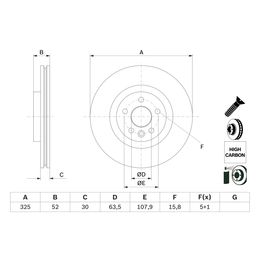 Bosch Bremsscheibe 0986479d79 bel&uuml;ftet 325mm 30mm f&uuml;r LAND ROVER