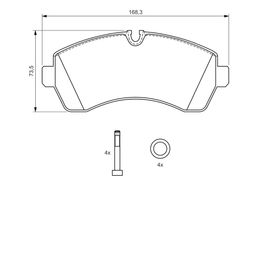 Bosch Bremsbelagsatz, Scheibenbremse 0986494194 f&uuml;r Mercedes VW