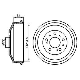 Bosch Bremstrommel 0986477031 Hinterachse f&uuml;r TALBOT Fiat Peugeot Citro&euml;n