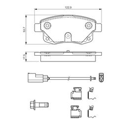 Bosch Bremsbelagsatz, Scheibenbremse 0986494614 f&uuml;r Ford