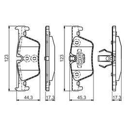 Bosch Bremsbelagsatz, Scheibenbremse 0986494554 f&uuml;r BMW