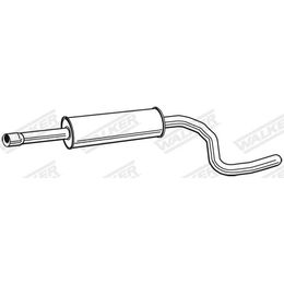 WALKER Mittelschalld&auml;mpfer 23167 f&uuml;r Audi