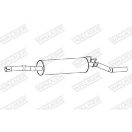 WALKER Mittelschalld&auml;mpfer 25235 f&uuml;r Mercedes NISSAN