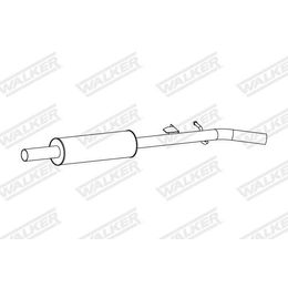 WALKER Mittelschalld&auml;mpfer 24309 f&uuml;r RENAULT