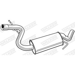 WALKER Mittelschalld&auml;mpfer 23104 f&uuml;r VW