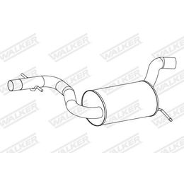 WALKER Mittelschalld&auml;mpfer 24273 f&uuml;r VW