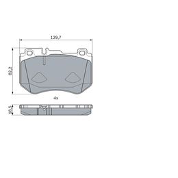 Bosch Bremsbelagsatz, Scheibenbremse 0986494777 f&uuml;r Mercedes