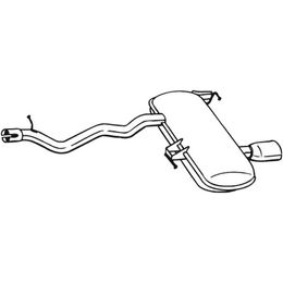 BOSAL Endschalld&auml;mpfer 278673 f&uuml;r BMW