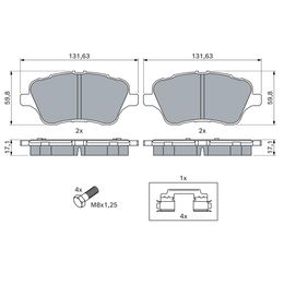 Bosch Bremsbelagsatz, Scheibenbremse 0986494792 f&uuml;r Ford