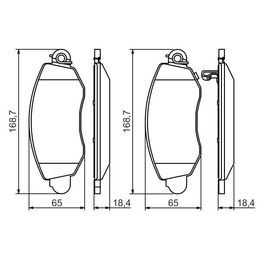 Bosch Bremsbelagsatz, Scheibenbremse 0986494047