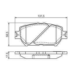 Bosch Bremsbelagsatz, Scheibenbremse 0986494363 f&uuml;r TOYOTA LEXUS KIA
