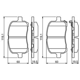 Bosch Bremsbelagsatz, Scheibenbremse 0986494306 f&uuml;r HOLDEN