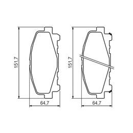 Bosch Bremsbelagsatz, Scheibenbremse 0986494382 f&uuml;r HONDA