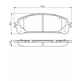 Bosch Bremsbelagsatz, Scheibenbremse 0986494686 f&uuml;r LEXUS TOYOTA