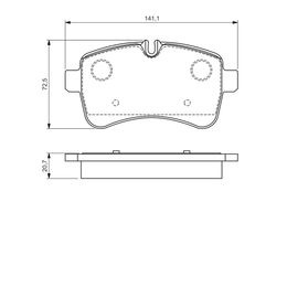 Bosch Bremsbelagsatz, Scheibenbremse 0986494460 f&uuml;r Iveco
