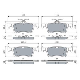 Bosch Bremsbelagsatz, Scheibenbremse 0986424866 f&uuml;r Ford