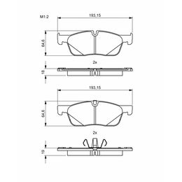 Bosch Bremsbelagsatz, Scheibenbremse 0986494818 f&uuml;r JAGUAR LAND ROVER