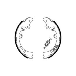 Bosch Bremsbackensatz 0986487787 f&uuml;r TOYOTA