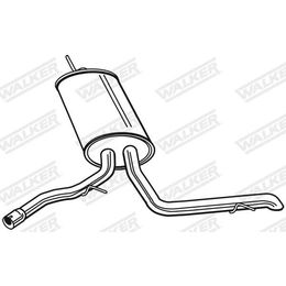 WALKER Endschalld&auml;mpfer 23116 f&uuml;r Audi