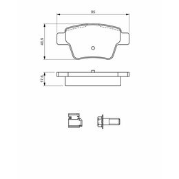 Bosch Bremsbelagsatz, Scheibenbremse 0986494605 f&uuml;r Peugeot GEELY