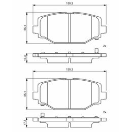 Bosch Bremsbelagsatz, Scheibenbremse 0986494767 f&uuml;r LANCIA