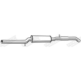 WALKER Mittelschalld&auml;mpfer 22591 f&uuml;r VW SEAT