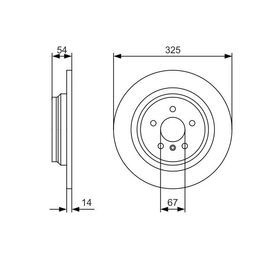 Bosch Bremsscheibe 0986479d10 voll 325mm 14mm f&uuml;r Mercedes