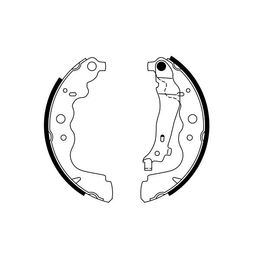 Bosch Bremsbackensatz 0986487754 f&uuml;r DACIA Mercedes