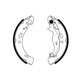 Bosch Bremsbackensatz 0986487753 f&uuml;r Ford MAZDA