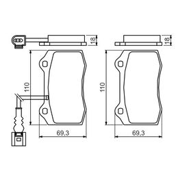 Bosch Bremsbelagsatz, Scheibenbremse 0986494367 f&uuml;r ALFA ROMEO Volvo VW