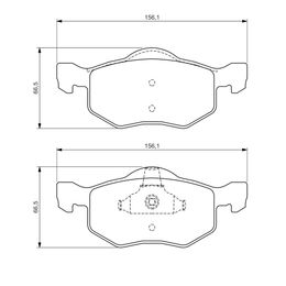 Bosch Bremsbelagsatz, Scheibenbremse 0986494361 f&uuml;r Ford MAZDA