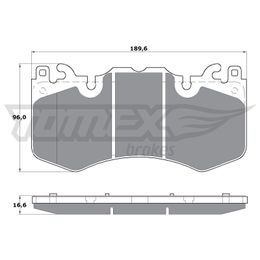 TOMEX BRAKES Bremsbelagsatz, Scheibenbremse tx1707 Vorderachse f&uuml;r LAND ROVER