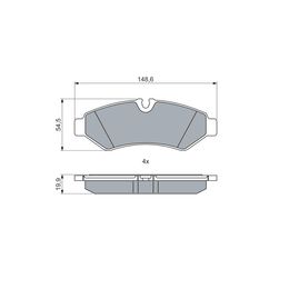 Bosch Bremsbelagsatz, Scheibenbremse 0986460026 f&uuml;r Mercedes
