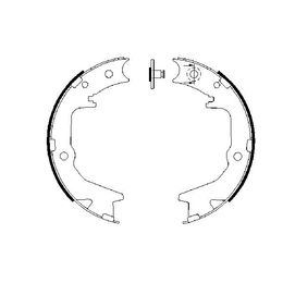 Bosch Bremsbackensatz, Feststellbremse 0986487683 f&uuml;r MITSUBISHI