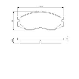 Bosch Bremsbelagsatz, Scheibenbremse 0986424572 f&uuml;r MITSUBISHI
