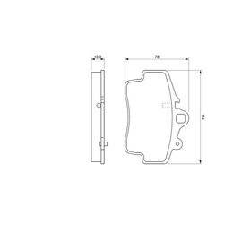 Bosch Bremsbelagsatz, Scheibenbremse 0986424570 f&uuml;r Porsche