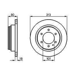 Bosch Bremsscheibe 0986478496 innenbel&uuml;ftet 314mm 18mm f&uuml;r Opel HOLDEN Vaughall