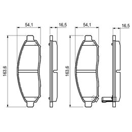 Bosch Bremsbelagsatz, Scheibenbremse 0986494151 f&uuml;r NISSAN INFINITI Suzuki
