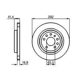 Bosch Bremsscheibe 0986479142 bel&uuml;ftet 292mm 20mm f&uuml;r Opel SAAB Fiat HOLDEN